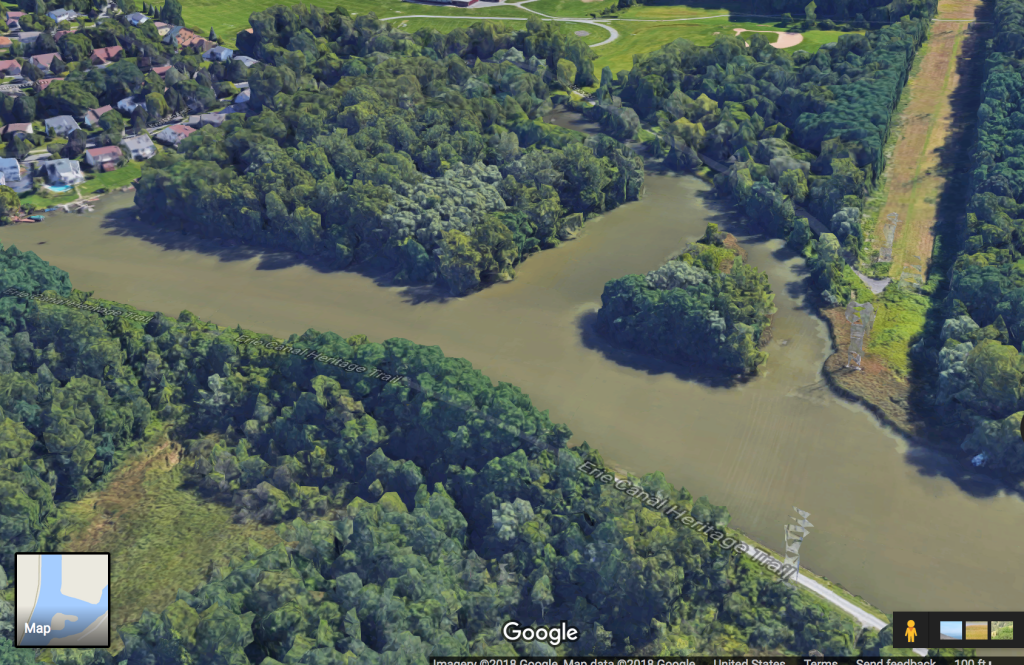 The Oxbow Lake Embankment Dam in Perinton – 1918 vs 2018 Comparison